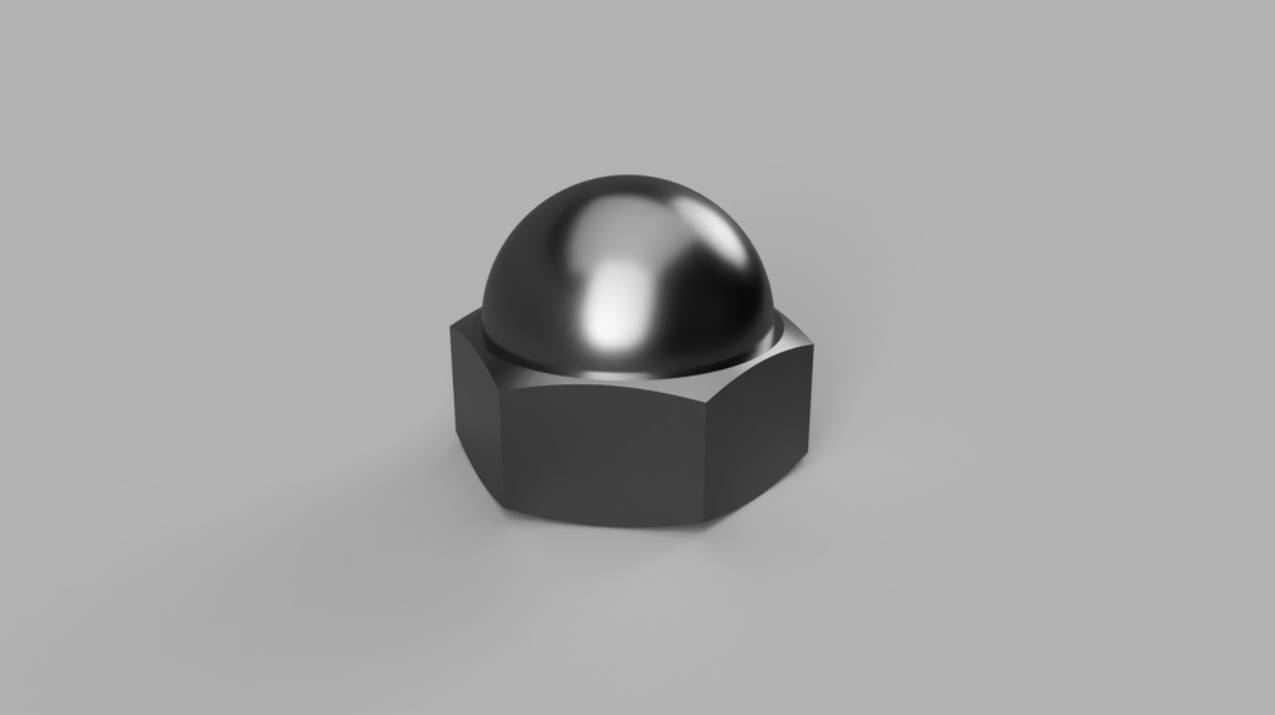 M14 hexagonal dome nut by Paul Wagner | Download free STL model ...