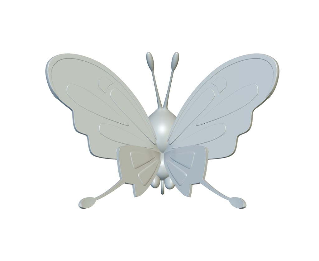 Pokemon Beautifly #267 - Optimized for 3D Printing by 3Dprint1UP ...