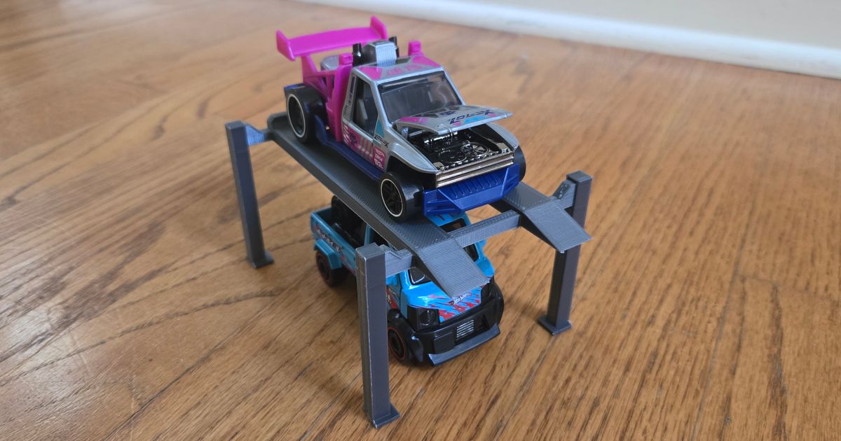 Car Lift for Hot Wheels Pull-back Speeders (1:43) by DUKK | Download ...