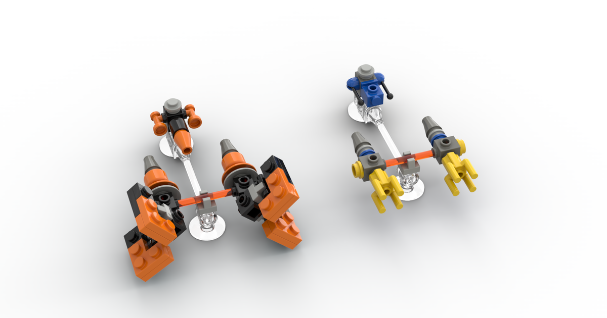 Brick Sebulba's Podracer & Anakin's Podracer - Mini by Brickmaster ...