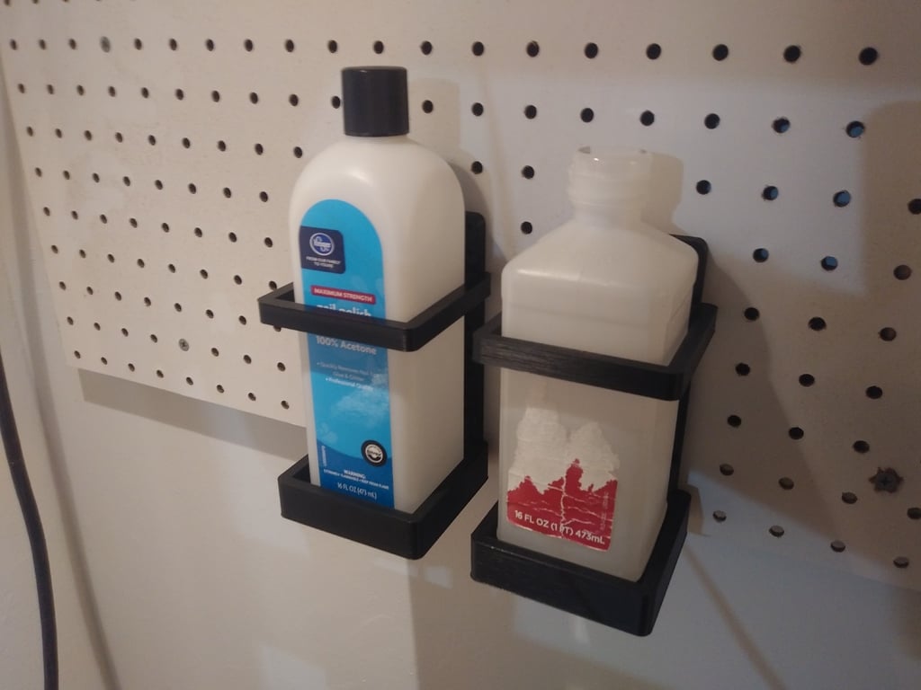 Isopropyl alcohol rubbing alcohol or acetone bottle holder peg board by ...