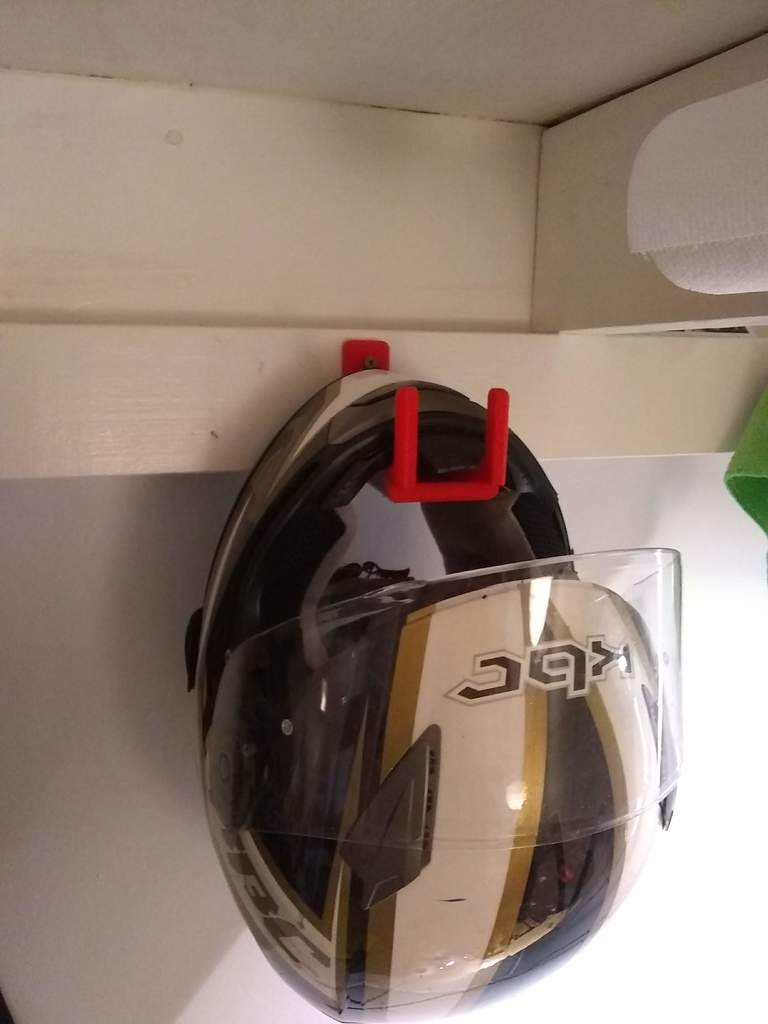 Motorcycle Helmet Hook - hanging & wall mount, two models by MichaelW ...