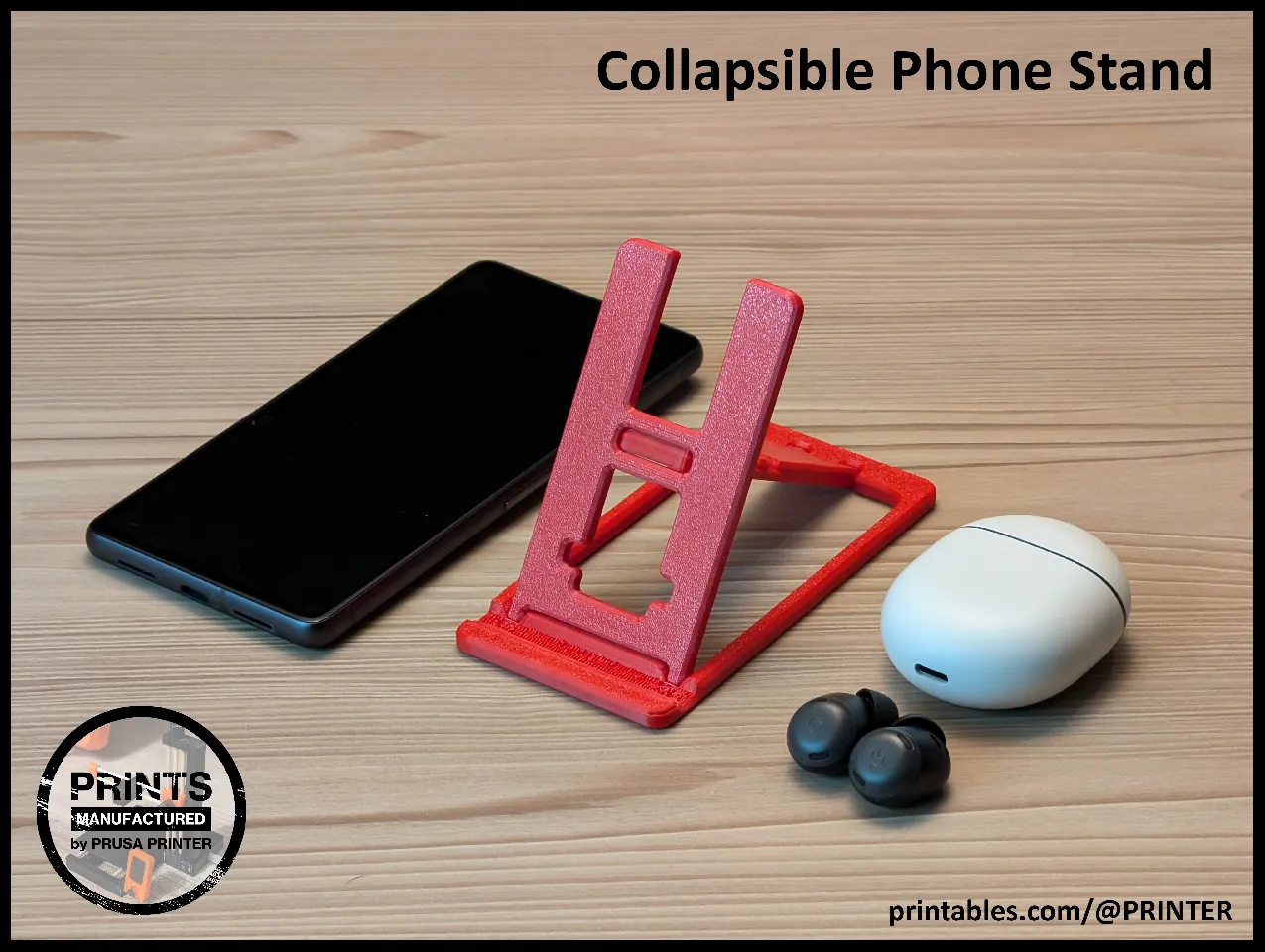 Collapsible Phone Stand (Print in Place) by PRINTER | Download free STL ...