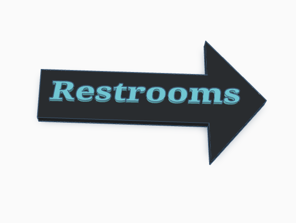 Restrooms sign by Master Constructor | Download free STL model ...