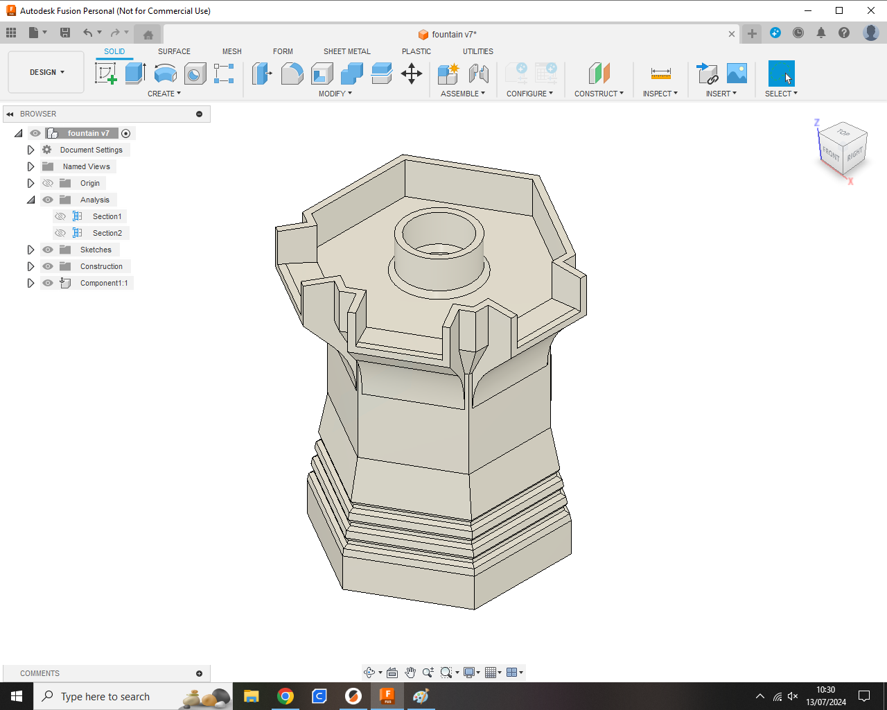 3 sided Fountain tower by James | Download free STL model | Printables.com