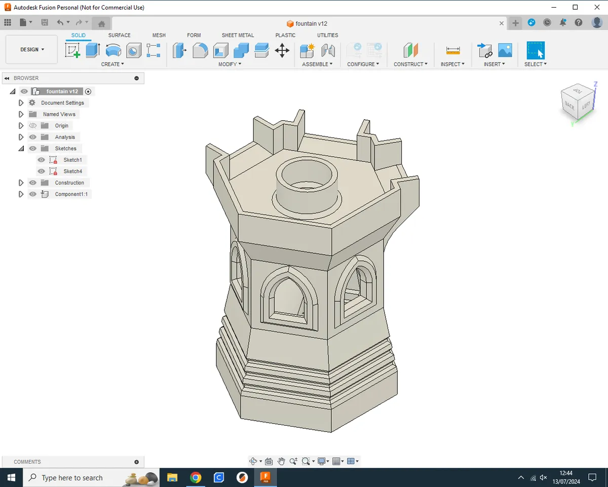3 sided Fountain tower by James | Download free STL model | Printables.com
