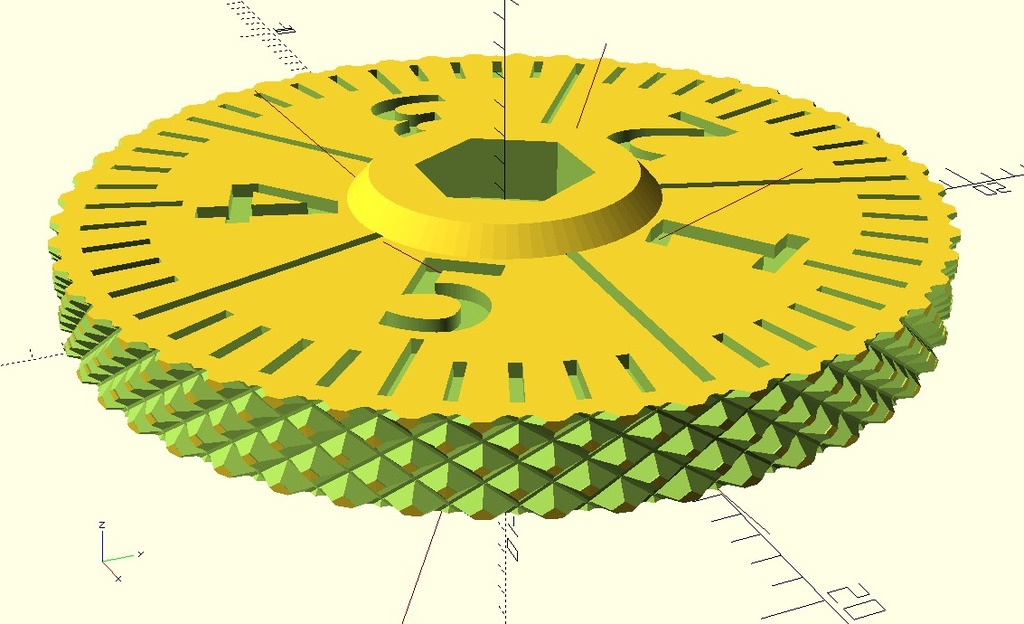 Thumbwheel M3 with scale 0.01 mm with grip by smuk3d | Download free ...