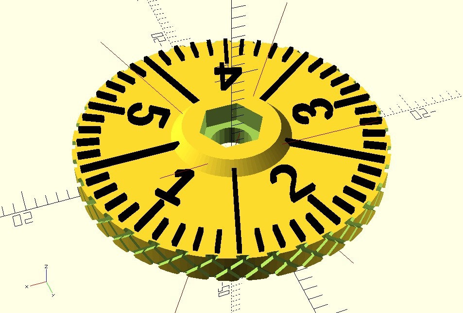 Thumbwheel M3 with scale 0.01 mm with grip by smuk3d | Download free ...