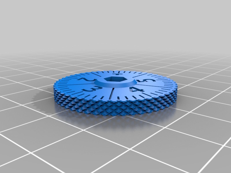 Thumbwheel M3 with scale 0.01 mm with grip by smuk3d | Download free ...