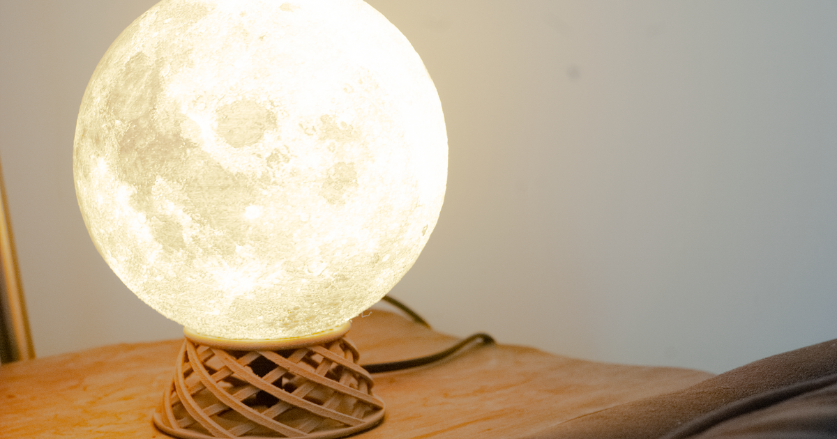 Woven Stand for Designer Moon Lamp at 80% Scale by harris | Download ...