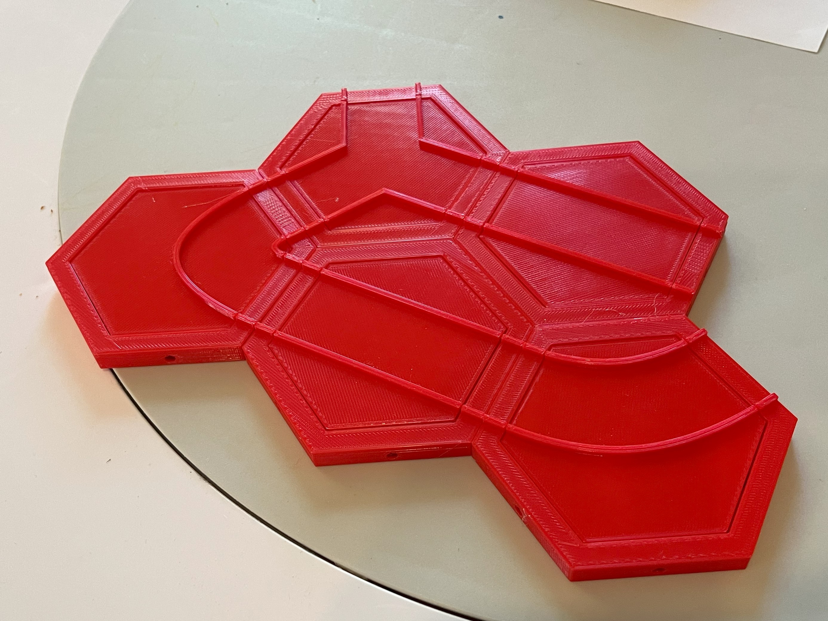 Simple Modular Magnetic Hexagon Roads by Mark D | Download free STL ...