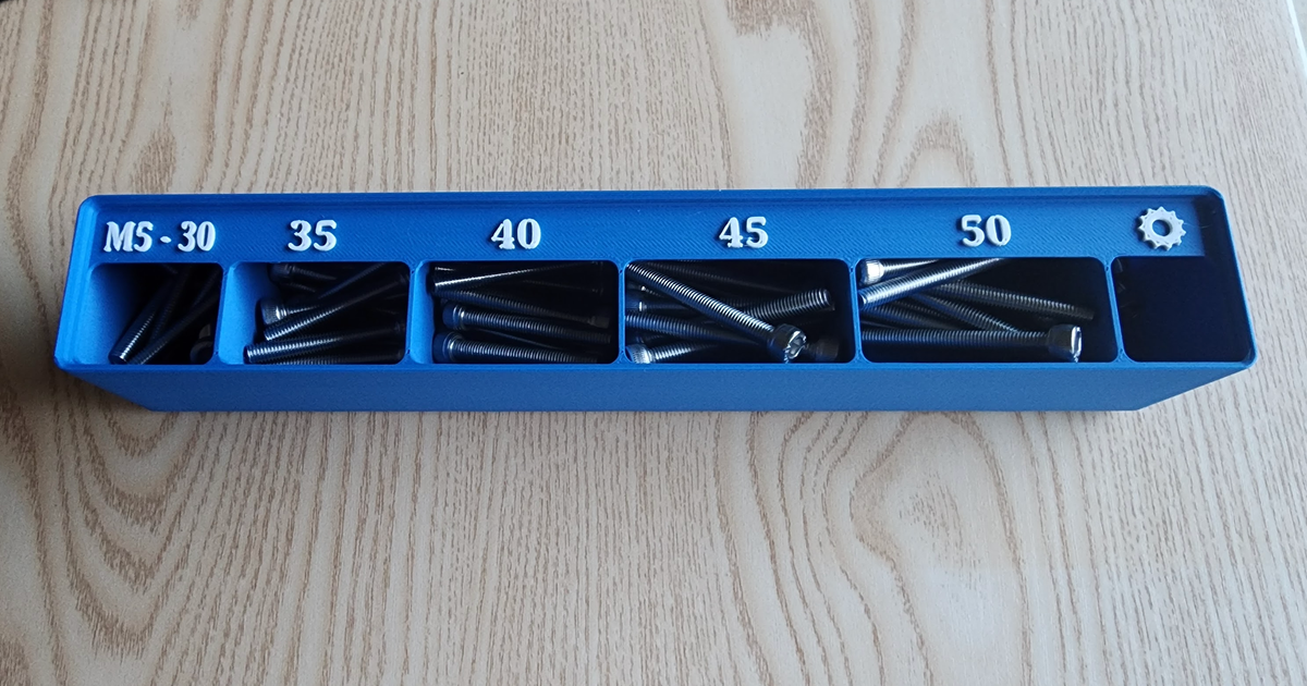 Space saving Gridfinity models for M5 & M6 screws 30..50mm by Unicorn3D ...