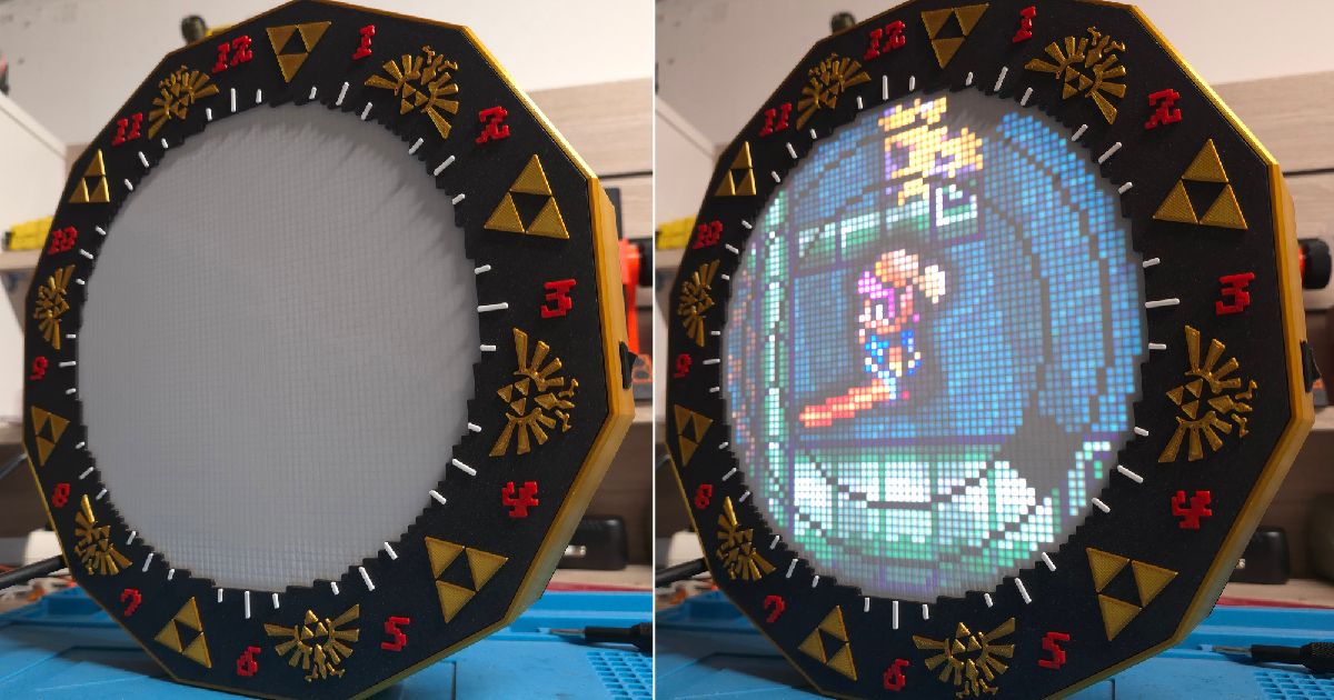 RGB Matrix Clock - Legend Of Zelda - Link To The Past by Regis ...