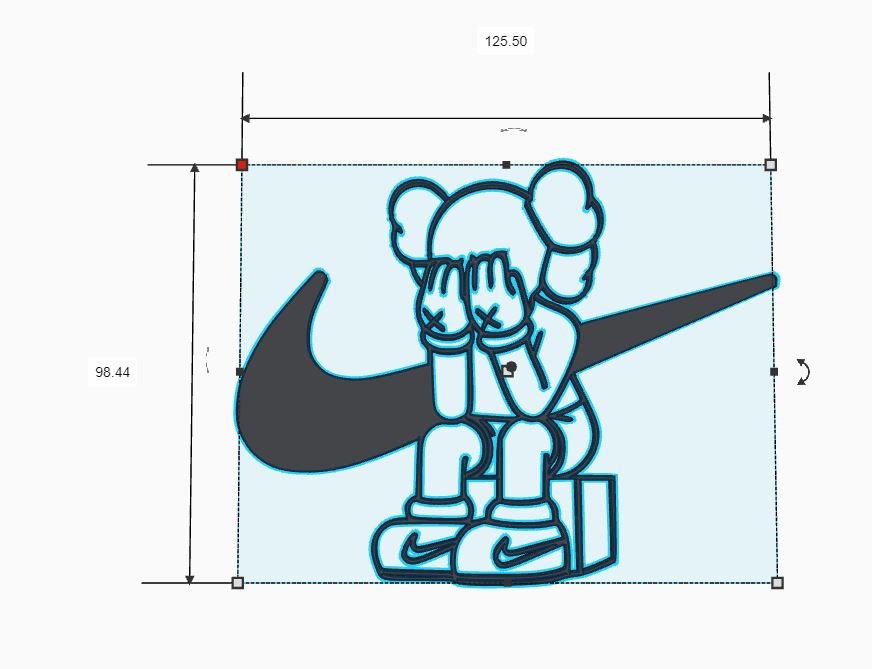 Kaws - Nike 2D plate por Myke Edwards | Descargar modelo STL gratuito ...
