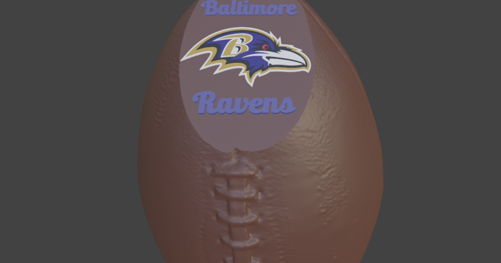 Baltimore Ravens displayable football by Bob | Download free STL model ...