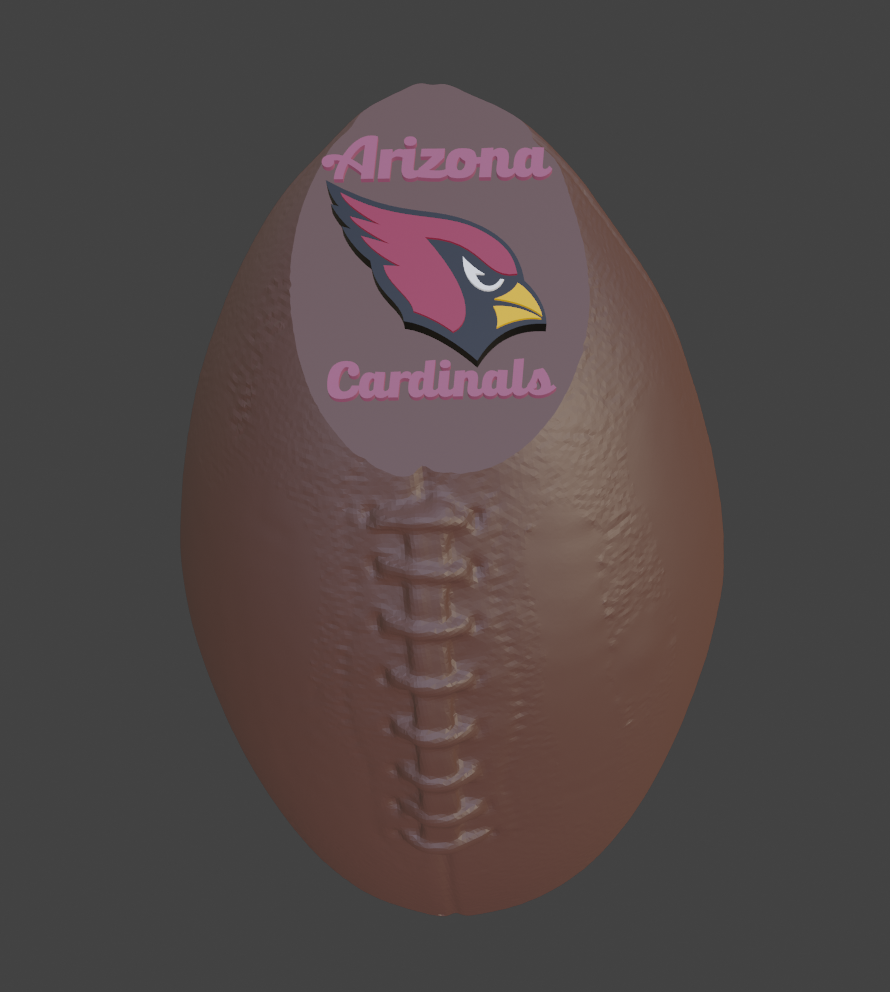 Arizona Cardinals displayable football by Bob | Download free STL model ...