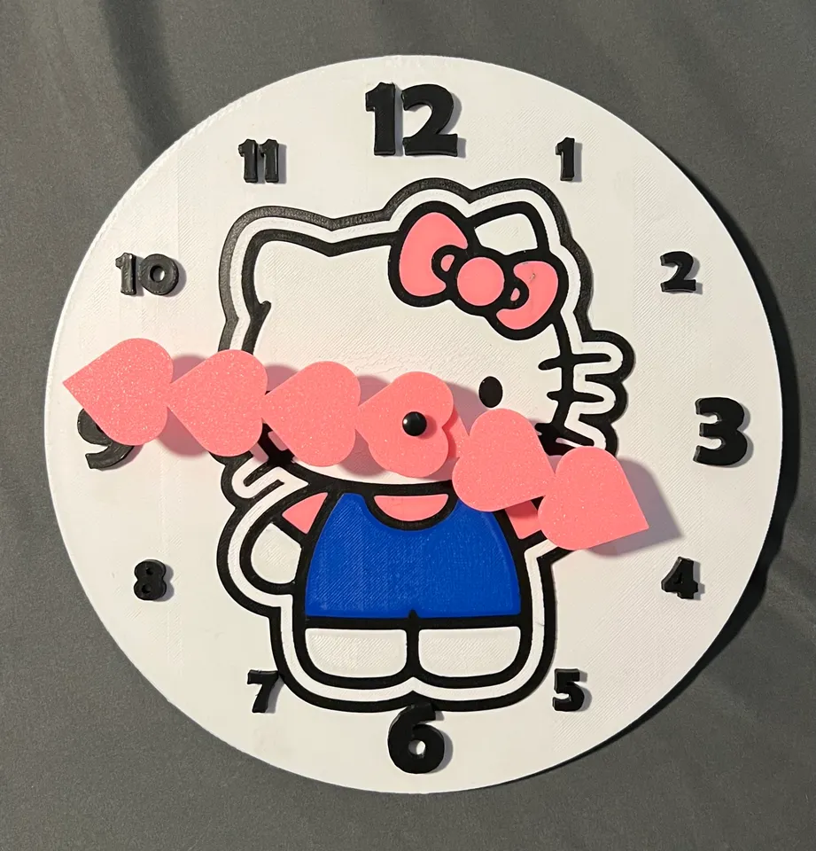 Hello Kitty Clock by David Roberts | Download free STL model ...