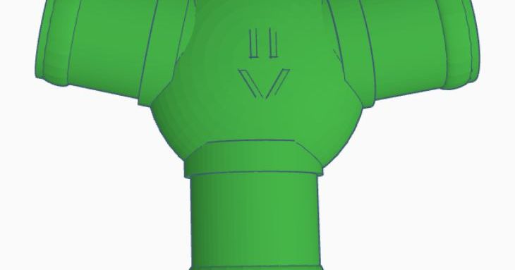 CPAP Y splitter for 19mm hose by BigBlue | Download free STL model ...