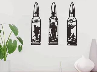 3-Piece Soldier Bullet Wall Art by Jura Švébiš | Download free STL ...