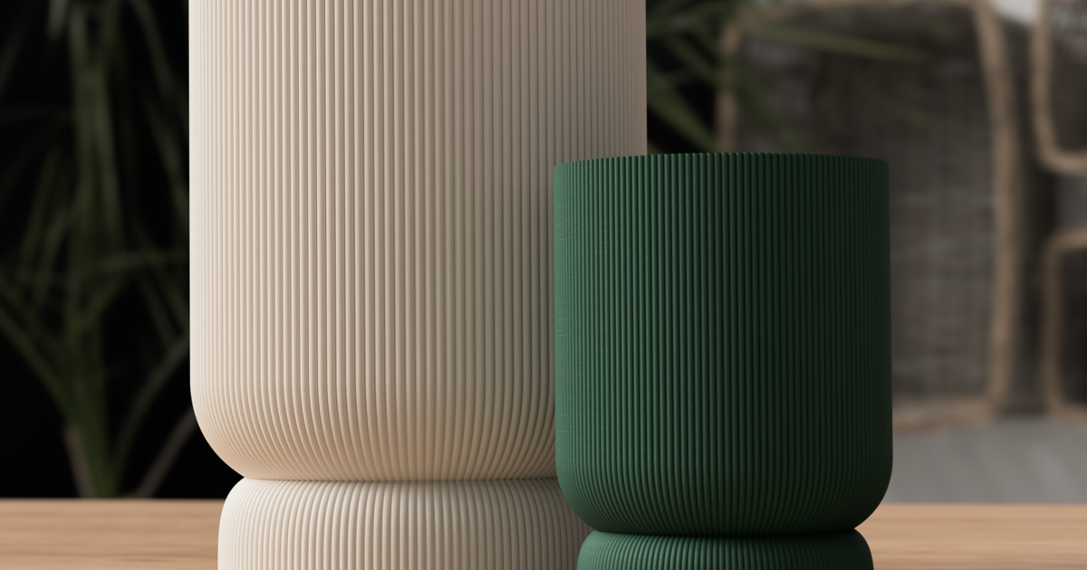 Planter with twist/lock drip tray by Sabre Design | Download free STL ...