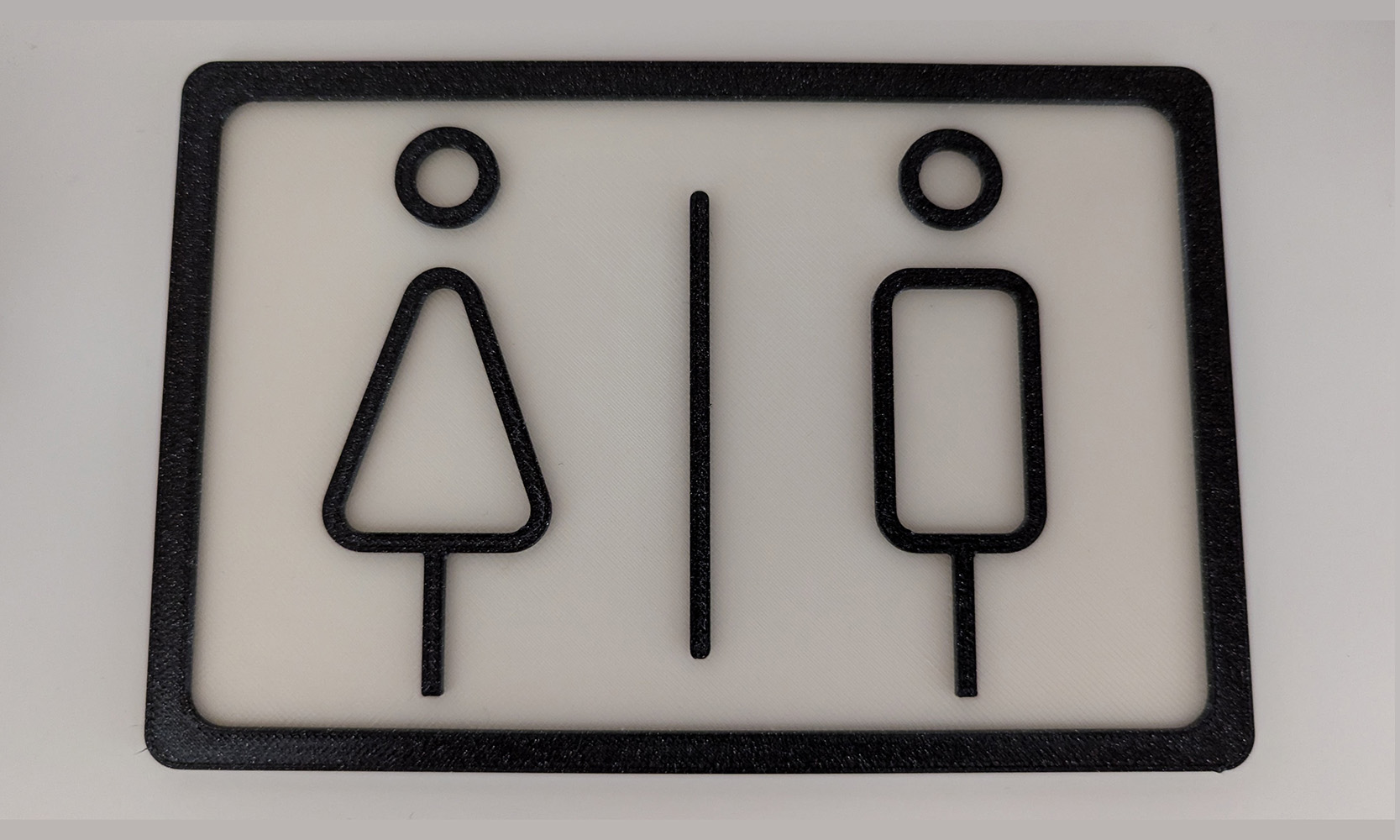 Minimalist toilet sign by Alex | Download free STL model | Printables.com
