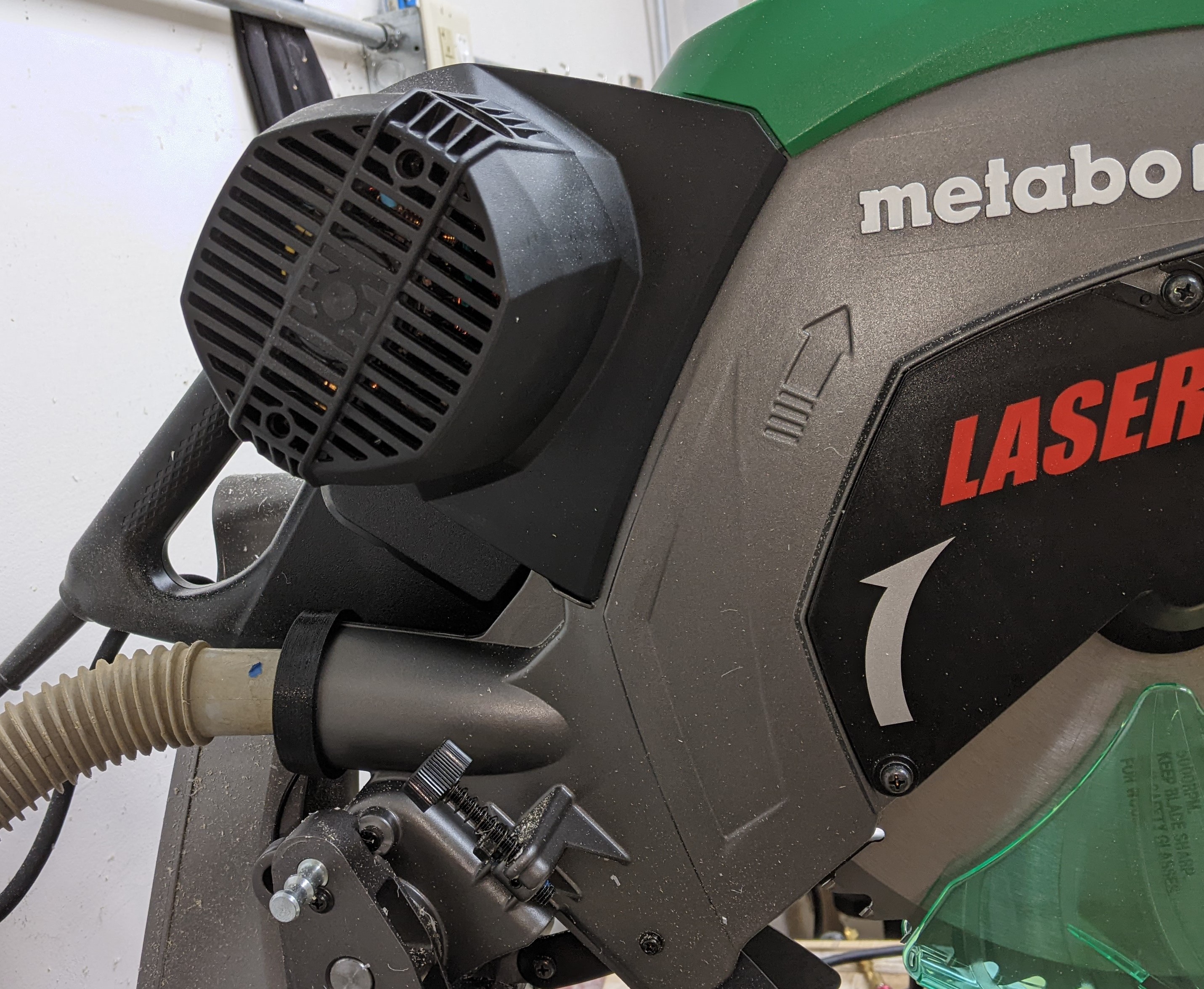 Metabo 12 Inch Sliding Miter Saw Dust Collection Boot by Jeeter ...