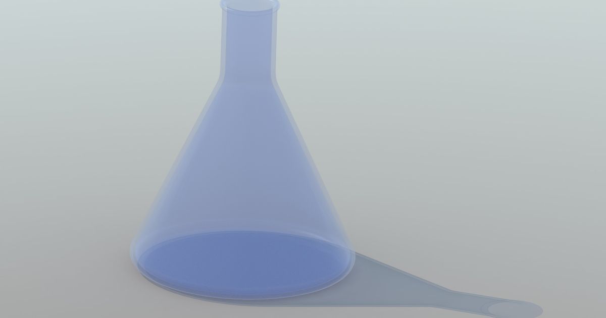Conical flask - Chemistry Glassware by HEXApd | Download free STL model ...