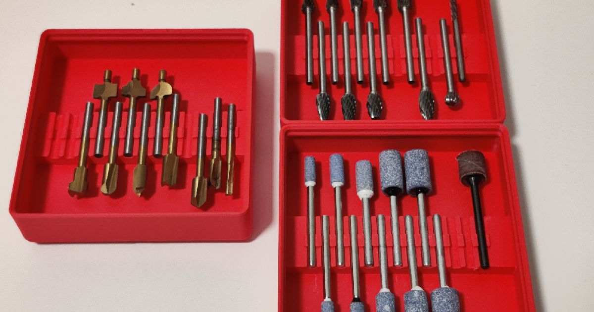 Horizontal dremel bit holder: gridfinity 2x2x3U by Dmitrii Sergachev ...