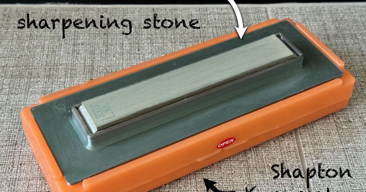 Venev 6x1 sharpening stone holder for Shapton Kuromaku base by Josh ...