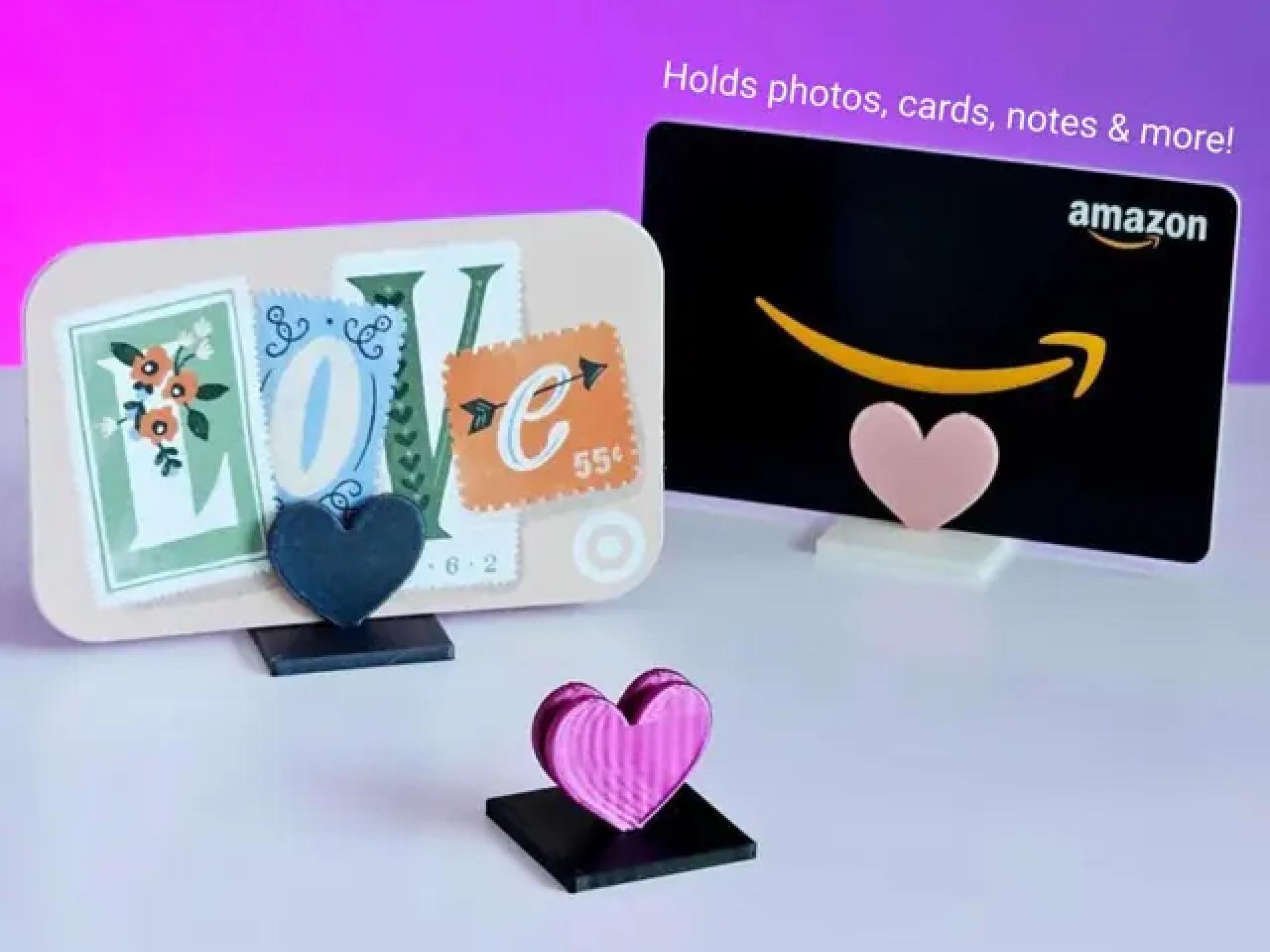 Heart display stand | Holder for photos, cards, notes and more! | Cute ...