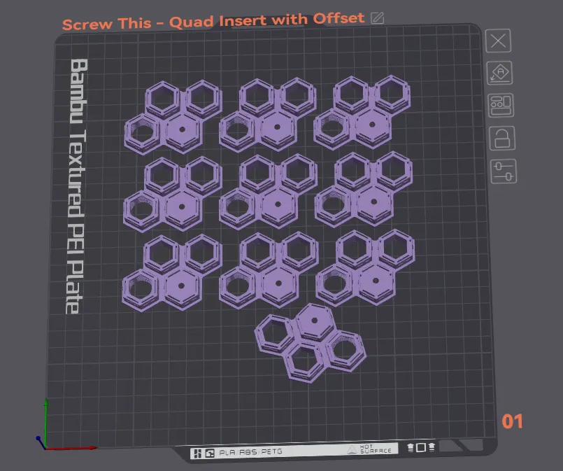 Screw This - Quad Insert with Countersunk Hole by Etonix Pyro | Download free STL model ...