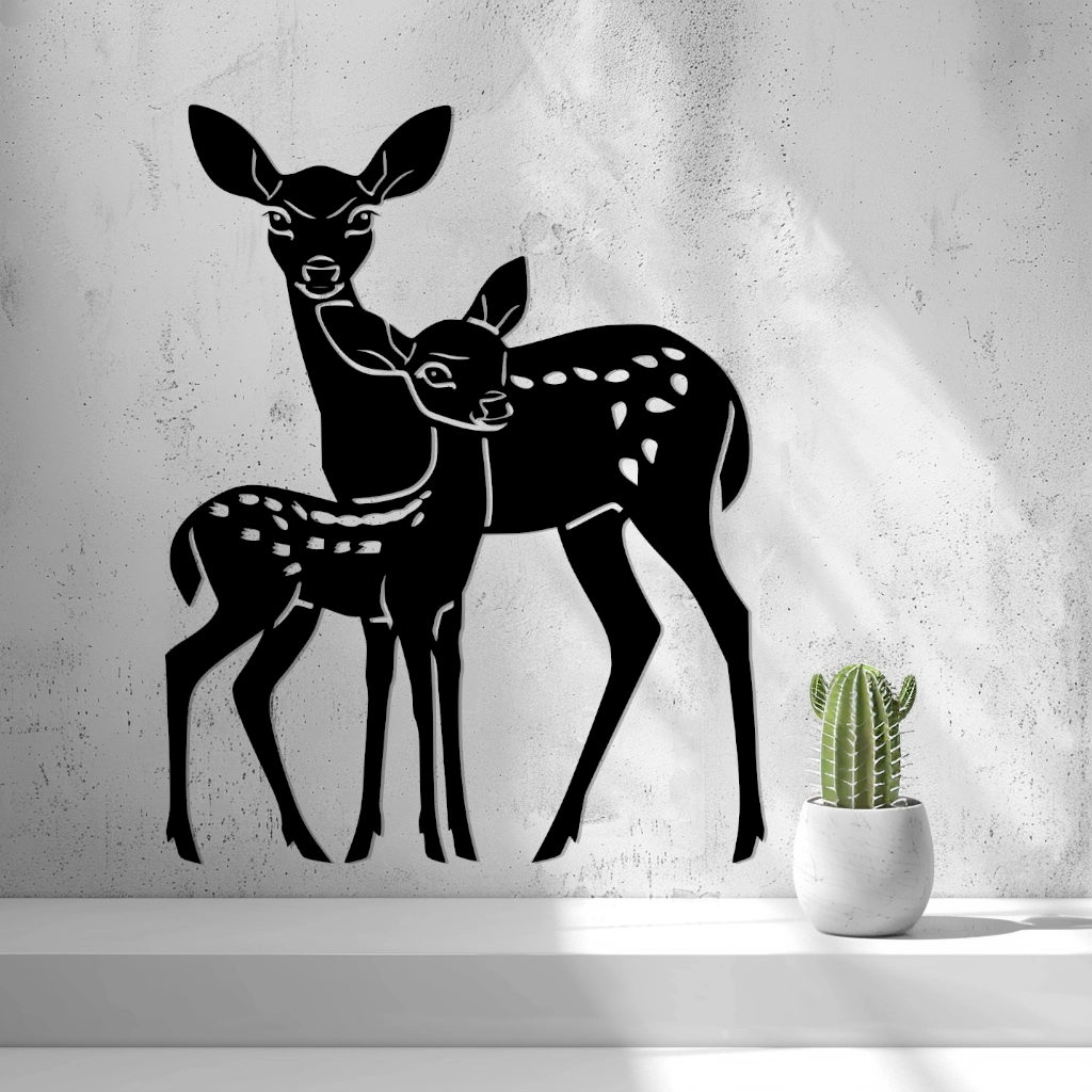 Deers 2D Wallart by 2D Art | Download free STL model | Printables.com