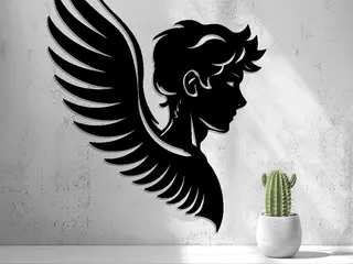 Angel Wall Art by 2D Art | Download free STL model | Printables.com