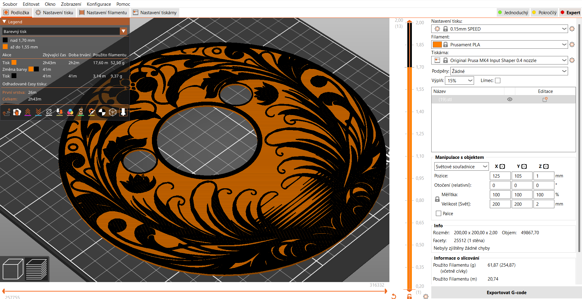 Flower ornament (two colours) by Nina Máčová | Download free STL model ...