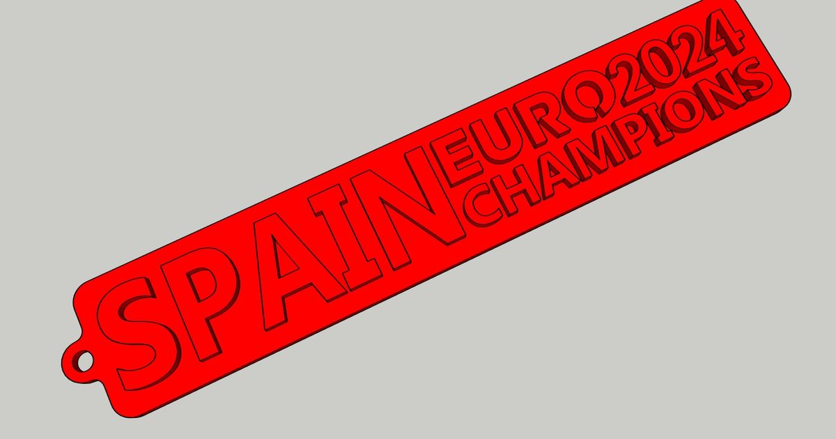 Spain Euro 24 keychain by G B | Download free STL model | Printables.com