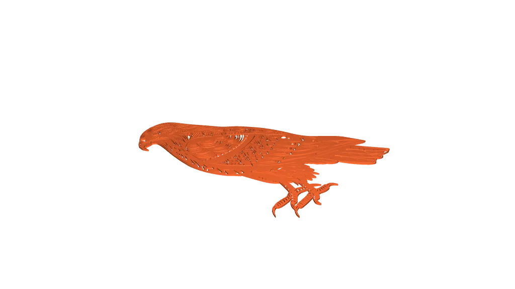 Hawk Wallart Walltattoo Low Poly by 2D Art | Download free STL model ...