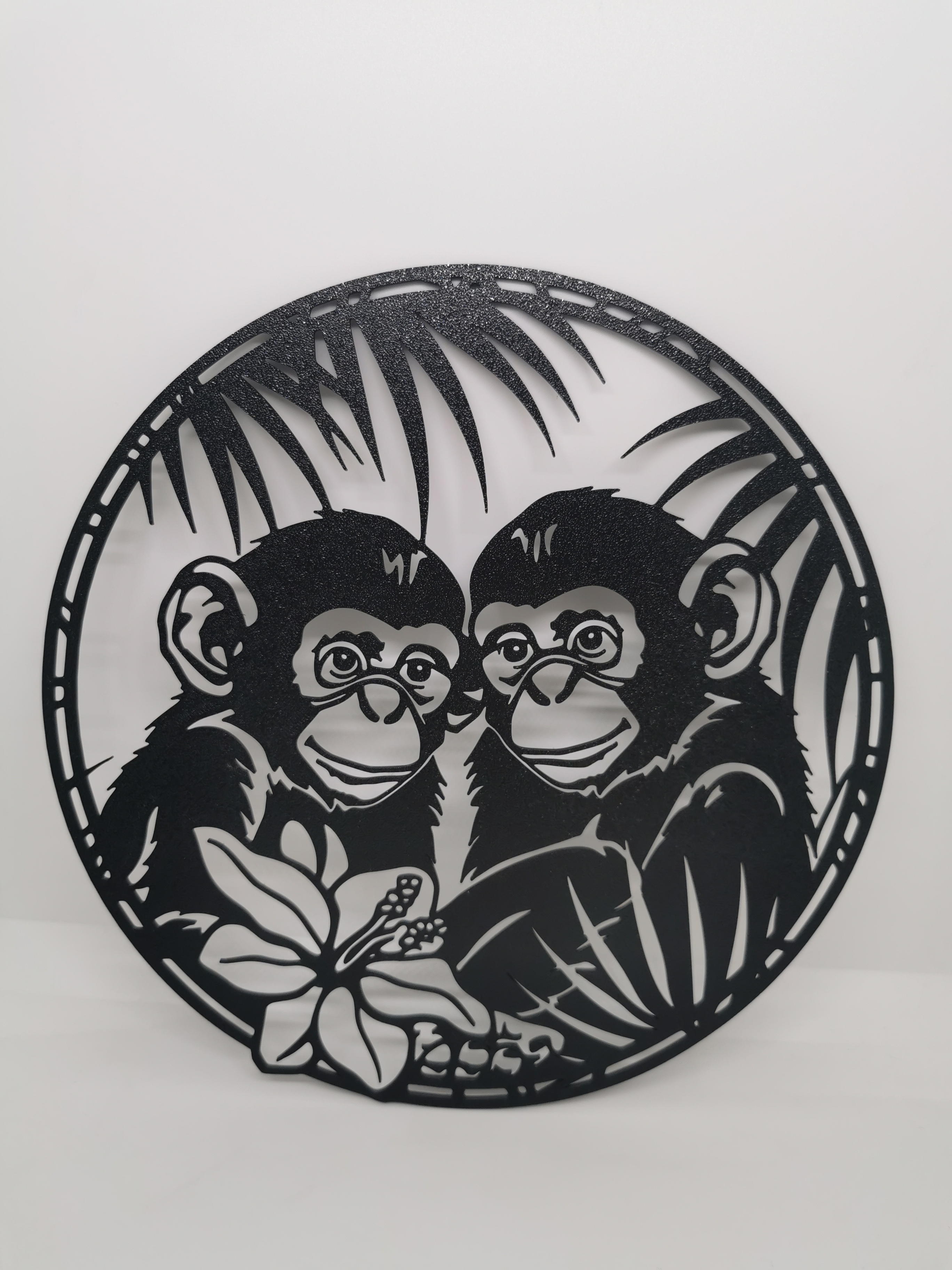 Lovely Monkeys with Flowers Wall Art by 2D Art | Download free STL ...