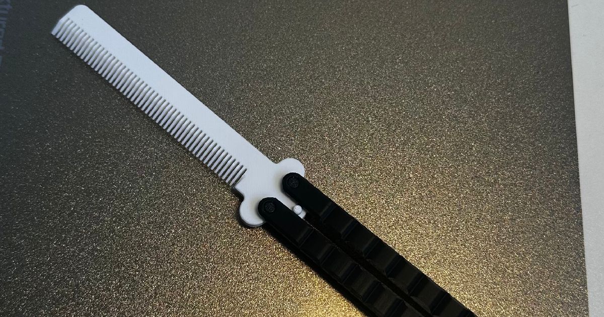 Comb Butterfly Knife / Balisong / Kamm Messer by Tekk3D | Download free ...