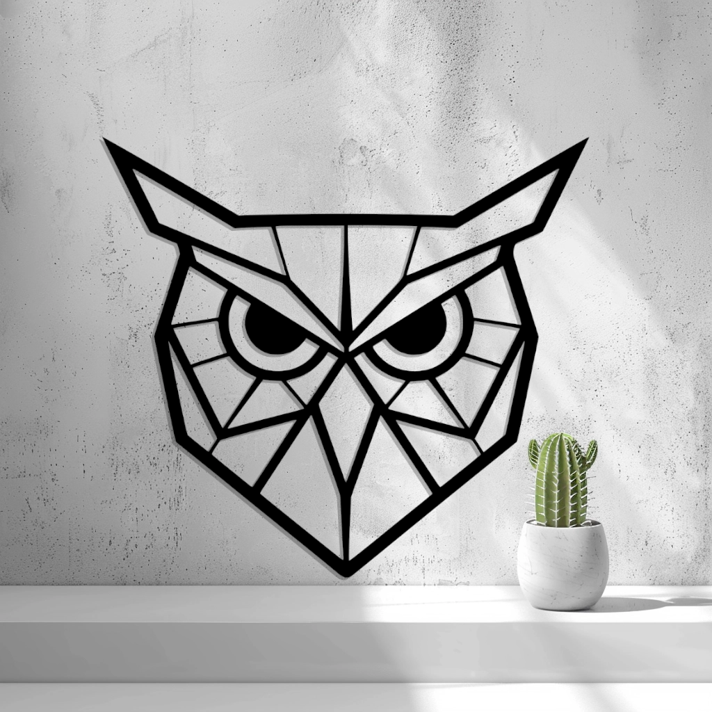 Low Poly Owl Wall Art by 2D Art | Download free STL model | Printables.com