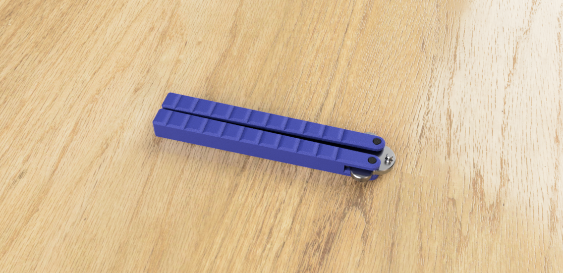 Ruler Butterfly Knife / Balisong / Lineal Messer od autora Tekk3D ...