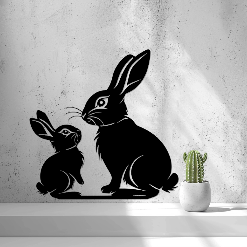Easter Bunny 2D Wallart by 2D Art | Download free STL model ...