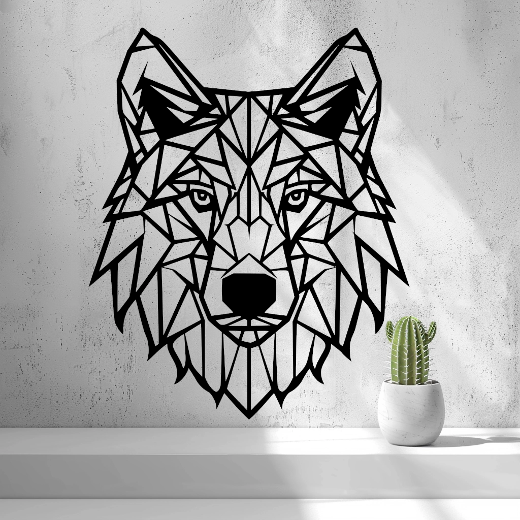 Low Poly Wolf Wall Art by 2D Art | Download free STL model | Printables.com