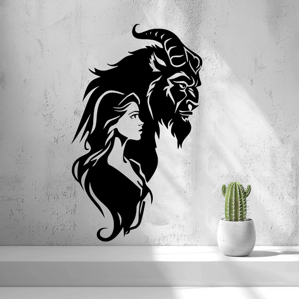 Beautiful and the Beast Wall Art by 2D Art | Download free STL model ...