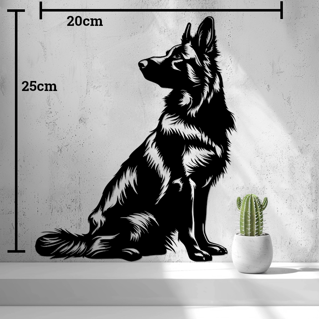 German Shepherd (Sheepdog) Wall Art by 2D Art | Download free STL model ...