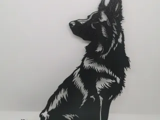 German Shepherd (Sheepdog) Wall Art by 2D Art | Download free STL model ...
