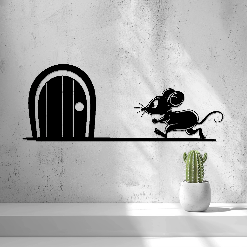 Running Mouse Wall Art / Wall Tattoo by 2D Art | Download free STL ...