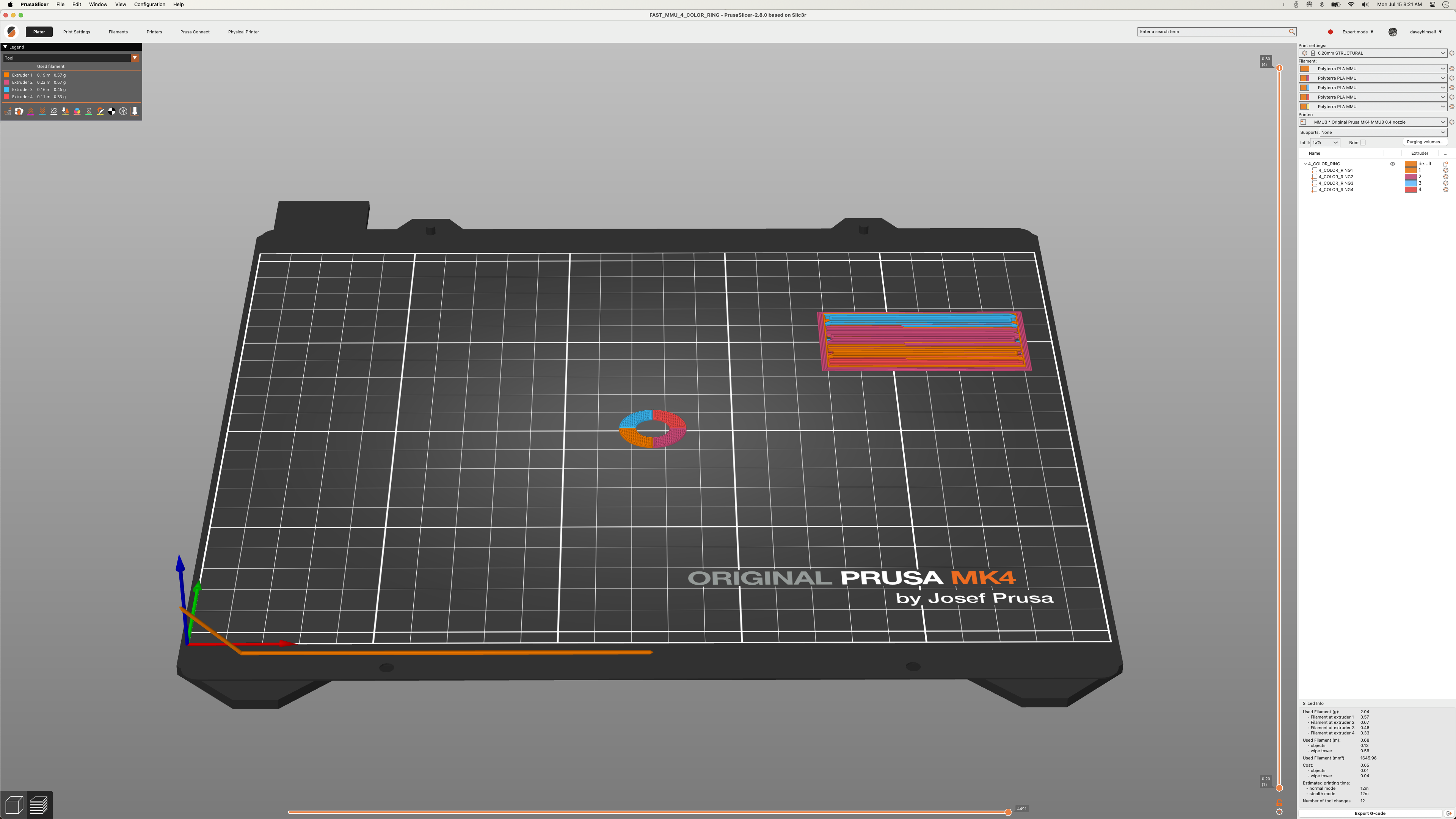 Fast MMU 4 Color Test Print by beefswizzle | Download free STL model ...
