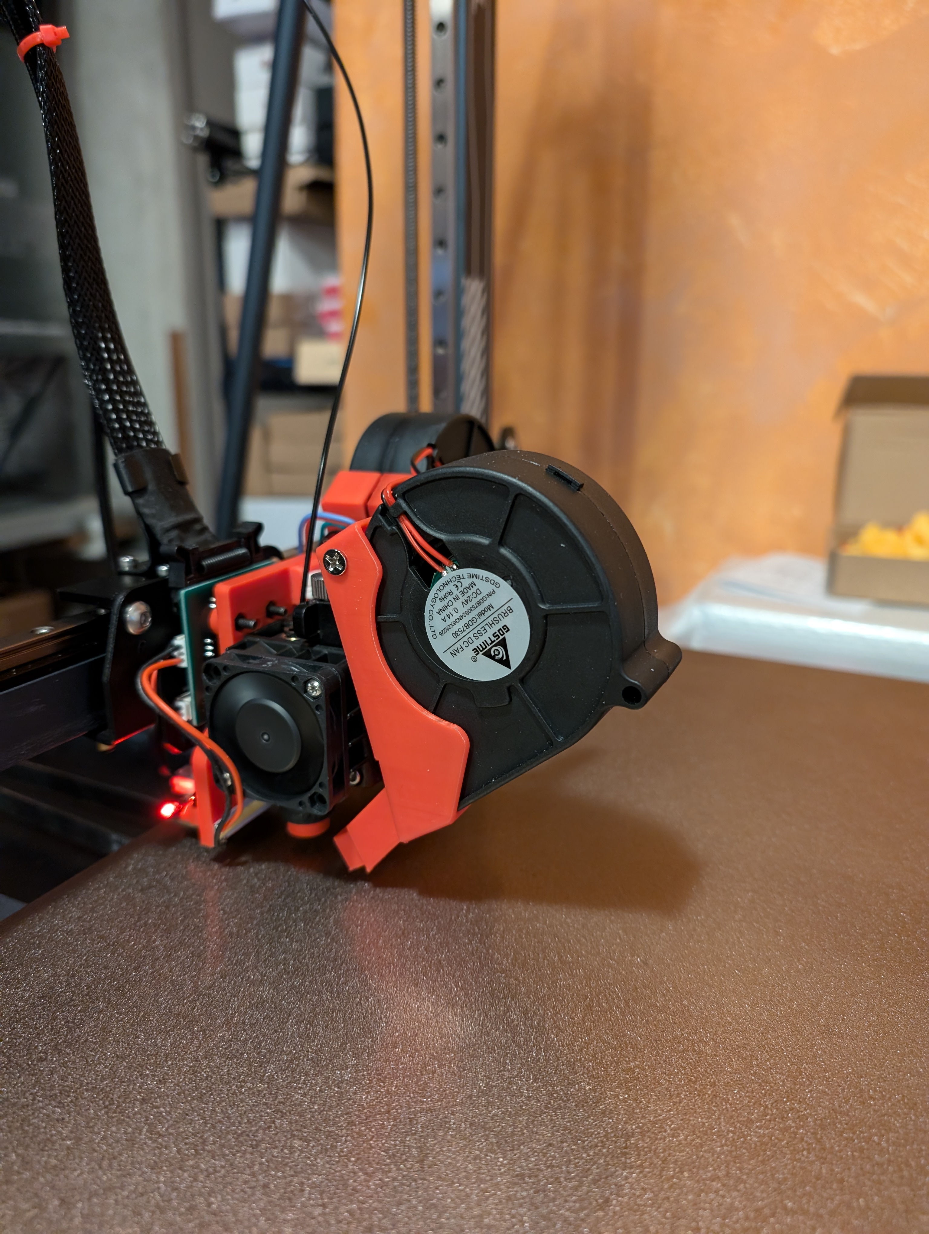 E3D Hemera XS Revo Combo Fan Mount / Shroud for 75mm Blower Fans by ...