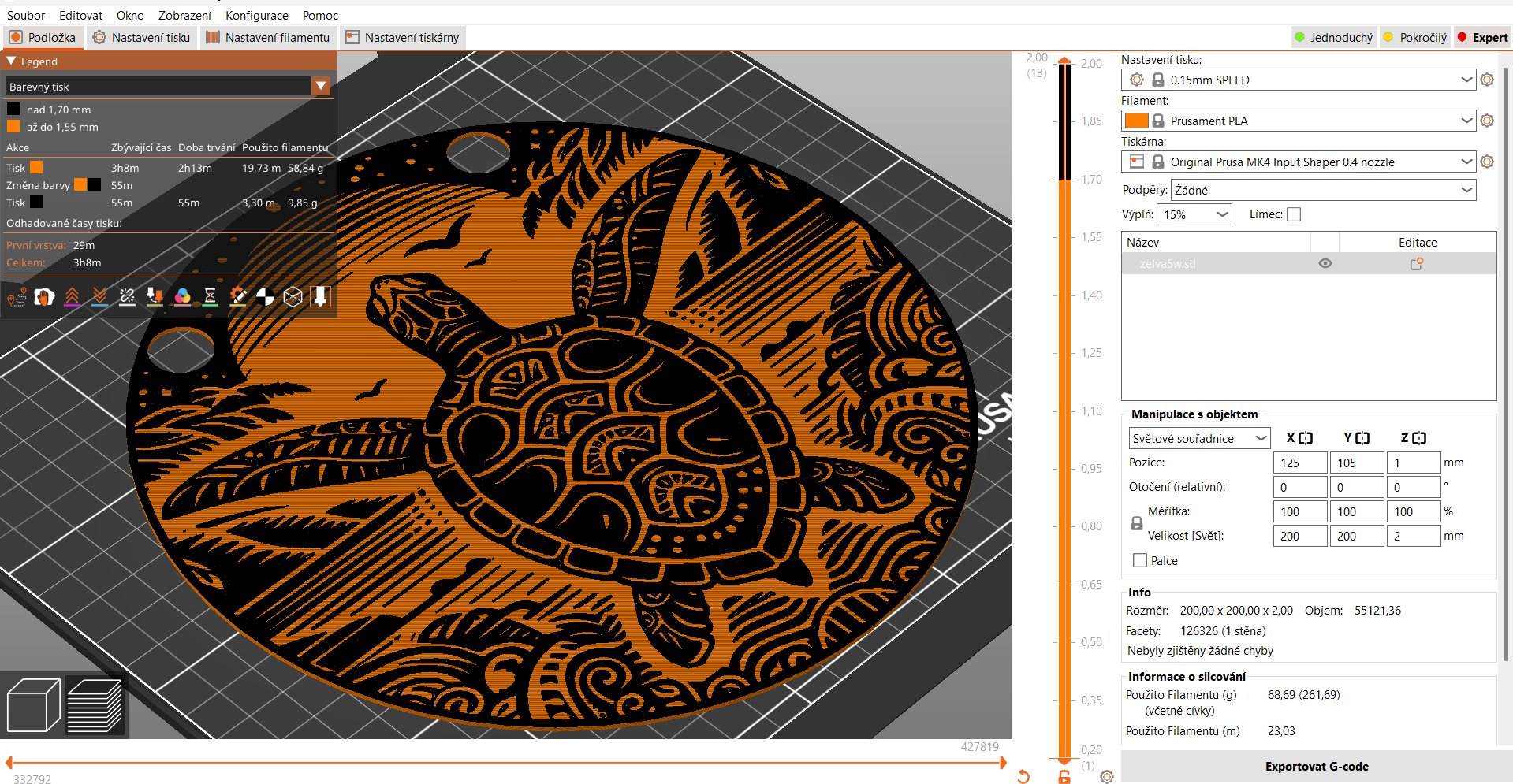 Wall art or coaster: Turtle 6 (two colours) by Nina Máčová | Download ...