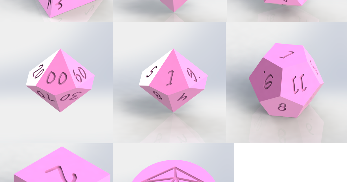 SET 8 DICES FOR DLP PRINT by MCUBE3D | Download free STL model ...